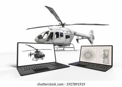 3d Render Image Representing Helicopter Design Stock Illustration ...