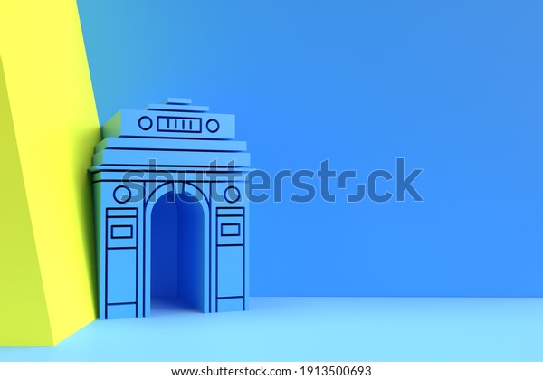 3d Render India Gate New Delhi Stock Illustration 1913500693 | Shutterstock