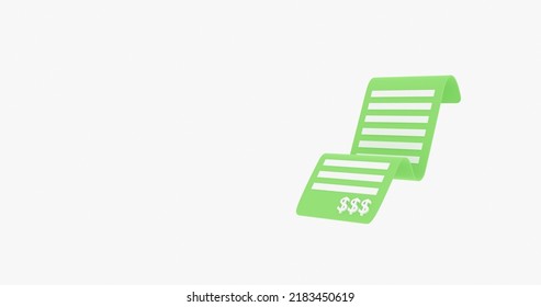 3d Render Invoice Perspective View Stock Illustration 2183450619 ...