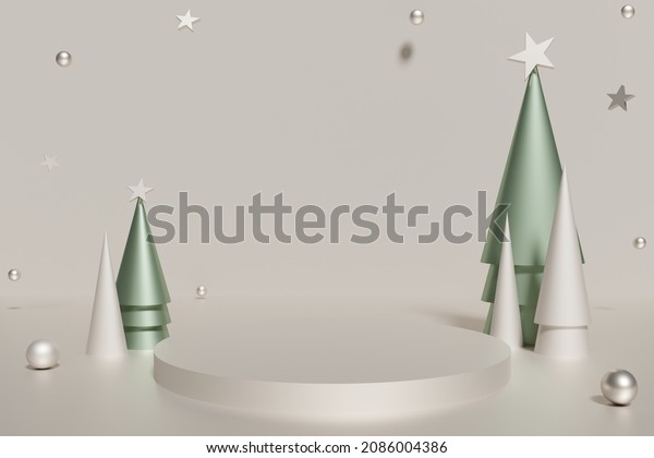 3d Render Ivory Podium Basil Green 库存插图 2086004386 | Shutterstock