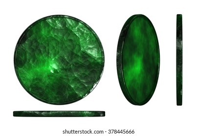 3d Render Jade Materials Medal Isolated Stock Illustration 378445666 ...