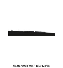 3d Render Keyboard Side View Orthographic Stock Illustration 1609478485 ...