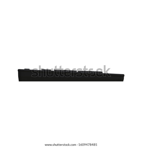 3d Render Keyboard Side View Orthographic Stock Illustration 1609478485 ...