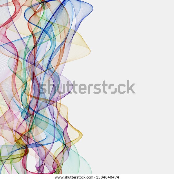 3d Render Lines Different Colours On Stock Illustration 1584848494 ...