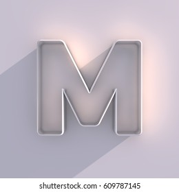 3d Render Long Shadow Letter M Stock Illustration 609787145 | Shutterstock
