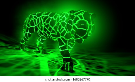 3d Render Luminous Predator Front View Stock Illustration 1683267790 ...
