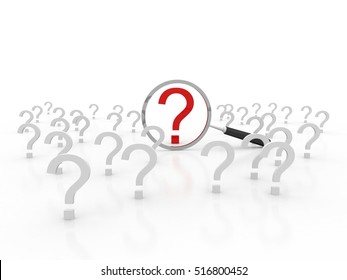 Single Red Question Mark Standing Out Stock Illustration 74887036 ...