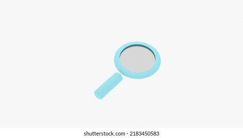 3d Render Magnifying Glass Perspective View Stock Illustration ...