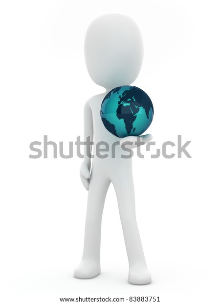 3d Render Man Carrying Earth Stock Illustration 83883751 | Shutterstock
