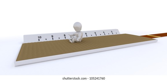 3d Render Man Competing Triple Jump Stock Illustration 105241673 ...