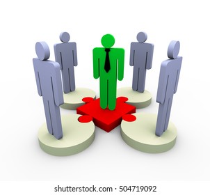 3d Render Man His Team Member 스톡 일러스트 124042072 | Shutterstock
