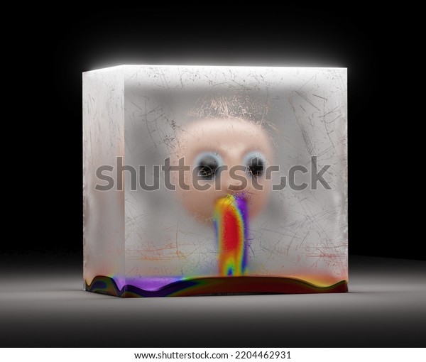 3d Render Man Stuck Ice Cube Stock Illustration 2204462931 | Shutterstock