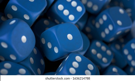 3d Render Many Blue Dice White Stock Illustration 1636214788 | Shutterstock