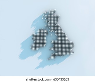 3d Render Map Great Britain Stock Illustration 630433103 | Shutterstock
