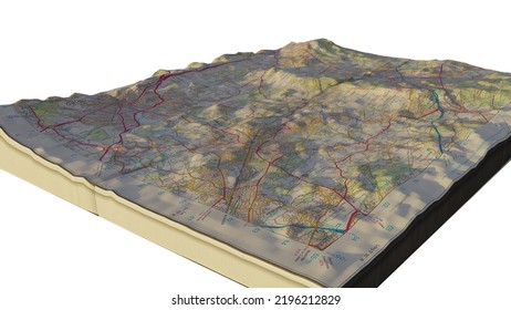 3d Render Map Woking Area Stock Illustration 2196212829 | Shutterstock