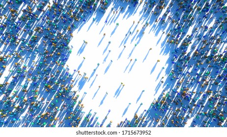 3d Render Massive Crowd Low People Stock Illustration 1715673952 ...
