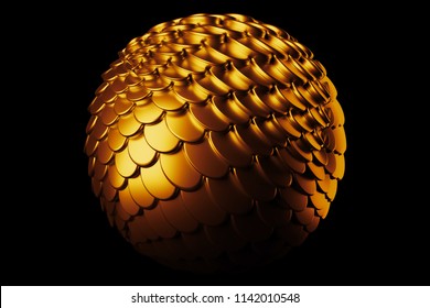 3d Render Metal Isolated Sphere Displacement Stock Illustration ...