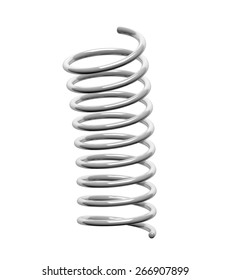 3d Render Metal Spring Isolated On Stock Illustration 266907899 ...