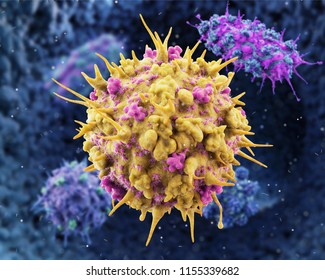 3d Render Microbiological Background Virus Pathogen Stock Illustration ...