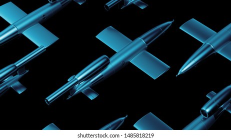 3d Render Missile Pattern Made Repetitive Stock Illustration 1485818219 ...