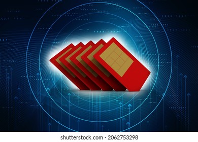 3d Render Mobile Sim Network Stock Illustration 2062753298 | Shutterstock
