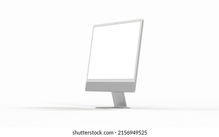 3d Render Modern Gray Pc Screen Stock Illustration 2156949525 ...