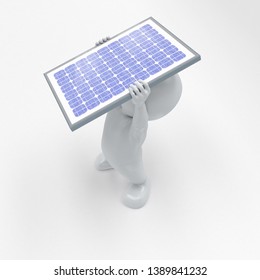 3d Rendering Solar Panels Concept Bulb Stock Illustration 1768843916 ...