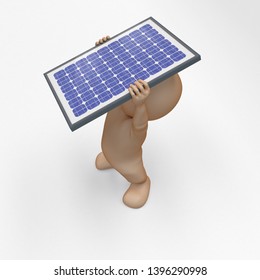 Young Man Charges His Smartphone Solar Stock Vector (Royalty Free ...