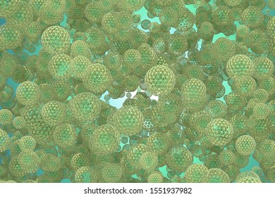 3d Render Multiple Lattice Spheres Different Stock Illustration ...