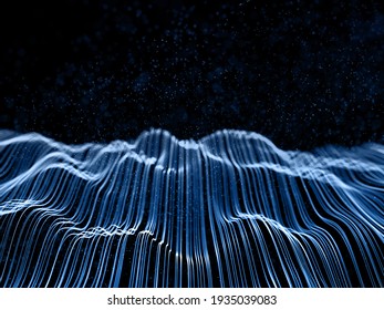 3d Render Network Communications Background Flowing Stock Illustration ...