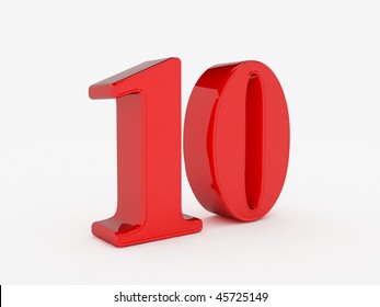 3d Render Number 10 Stock Illustration 45725149 | Shutterstock