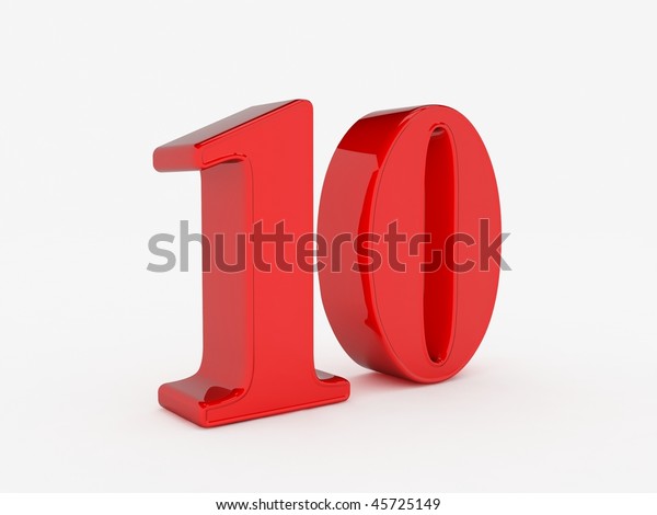 3d Render Number 10 Stock Illustration 45725149 | Shutterstock