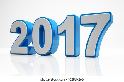 3d Render Number 2017 Blue Over Stock Illustration 462887266 | Shutterstock