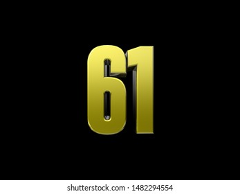 3d Render Number Sixty One 61 Stock Illustration 1482294554 | Shutterstock