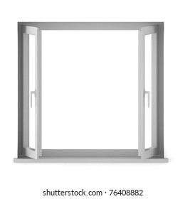 3d Render Opened Window Stock Illustration 76408882 | Shutterstock