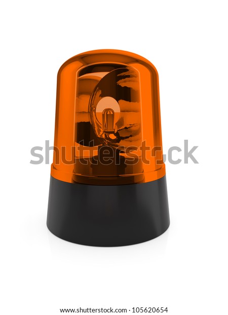3d Render Orange Flashing Light On Stock Illustration 105620654 ...