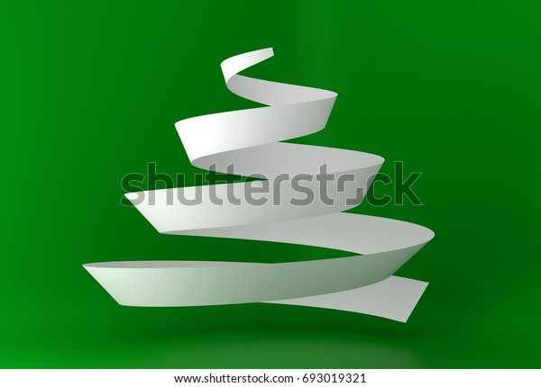 3d Render Paper Roll Shape Green Stock Illustration 693019321 ...