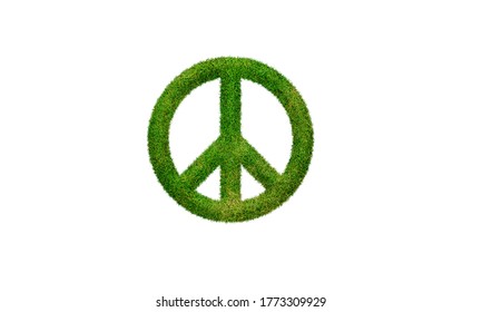 3d Render Peace Symbol White Background Stock Illustration 1773309929 ...