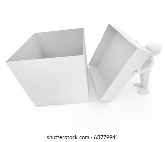 3d Render Person Box Stock Illustration 63779941 | Shutterstock