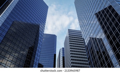 3d Render Perspective Skyscraper Directed Sky Stock Illustration ...