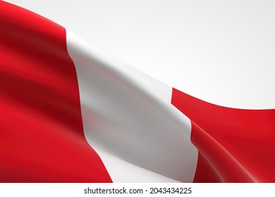 3d Render Peruvian Flag Waving Stock Illustration 2043434225 | Shutterstock