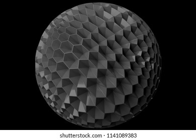 3d Render Plastic Isolated Sphere Displacement Stock Illustration ...