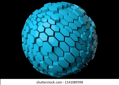 3d Render Plastic Isolated Sphere Displacement Stock Illustration ...