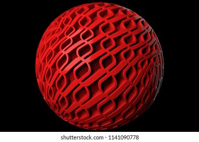 3d Render Plastic Isolated Sphere Displacement Stock Illustration ...