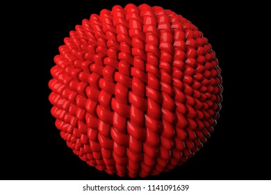 3d Render Plastic Isolated Sphere Displacement Stock Illustration ...