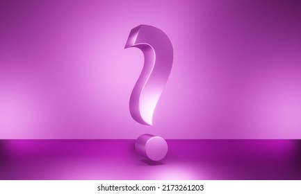 3d Render Question Mark Sign Purple Stock Illustration 2173261203 ...