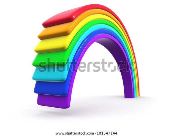 3d Render Rainbow Design Stock Illustration 181547144
