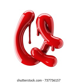 Leaky Red Alphabet Isolated On White Stock Illustration 701027044 ...