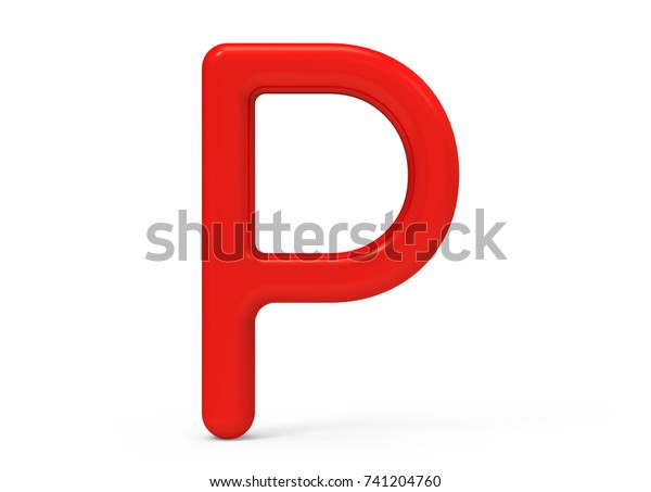 3d Render Red Alphabet P Thin Stock Illustration 741204760 | Shutterstock