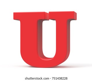 3d Render Red Alphabet U Retro Stock Illustration 751438228 | Shutterstock